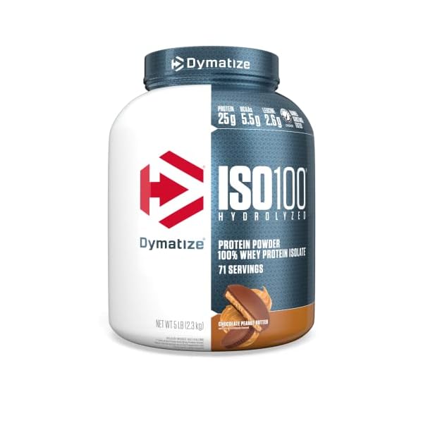 Dymatize ISO 100 Protein 1.34lb | Hydrolyzed Whey for Lean Muscle